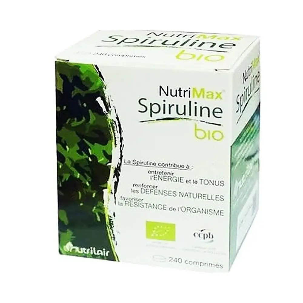 Spiruline bio 240 comprimés nutrimax complément naturel